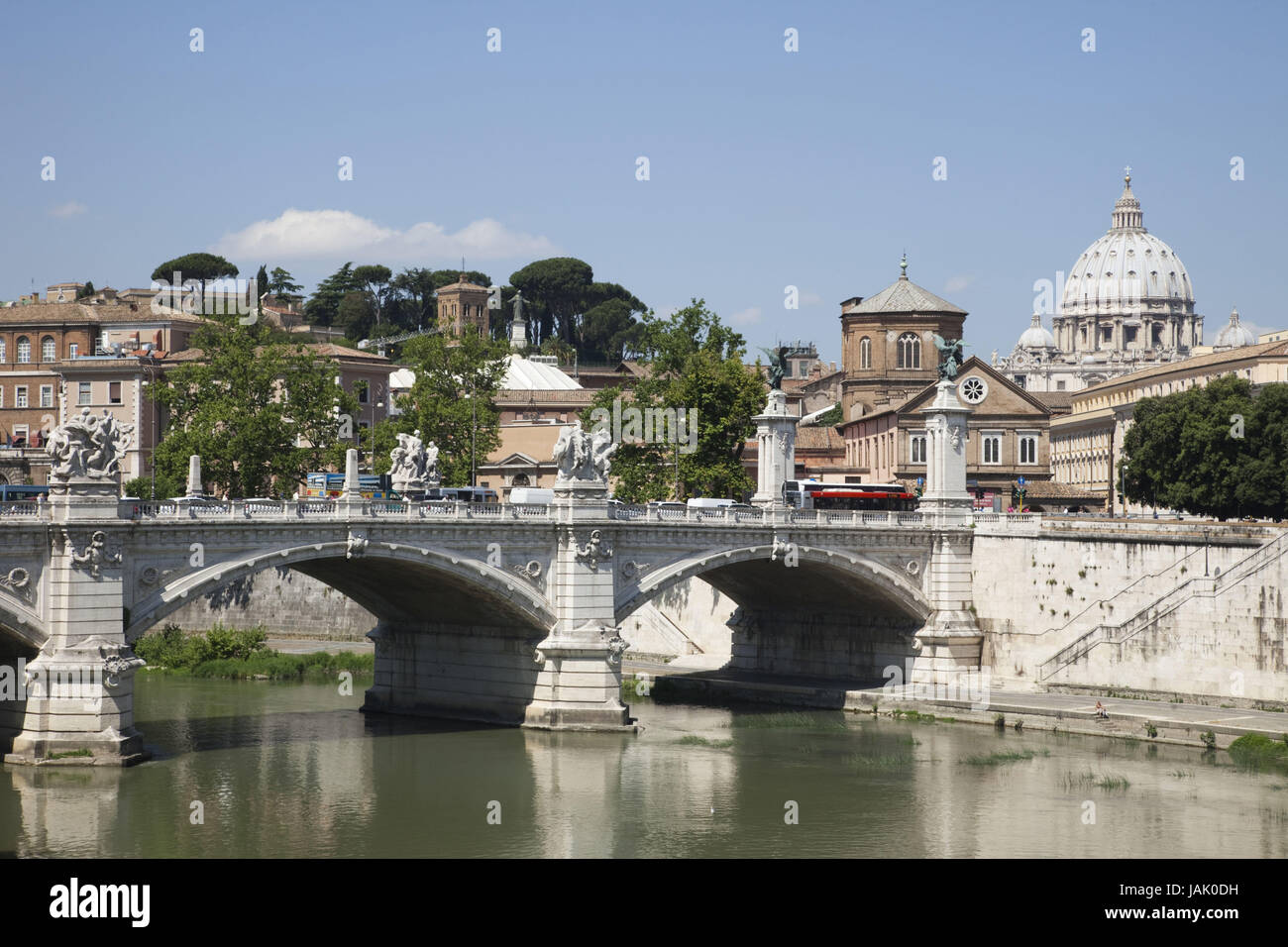 Italy,Rome,angel's castle and angel's bridge Stock Photo - Alamy
