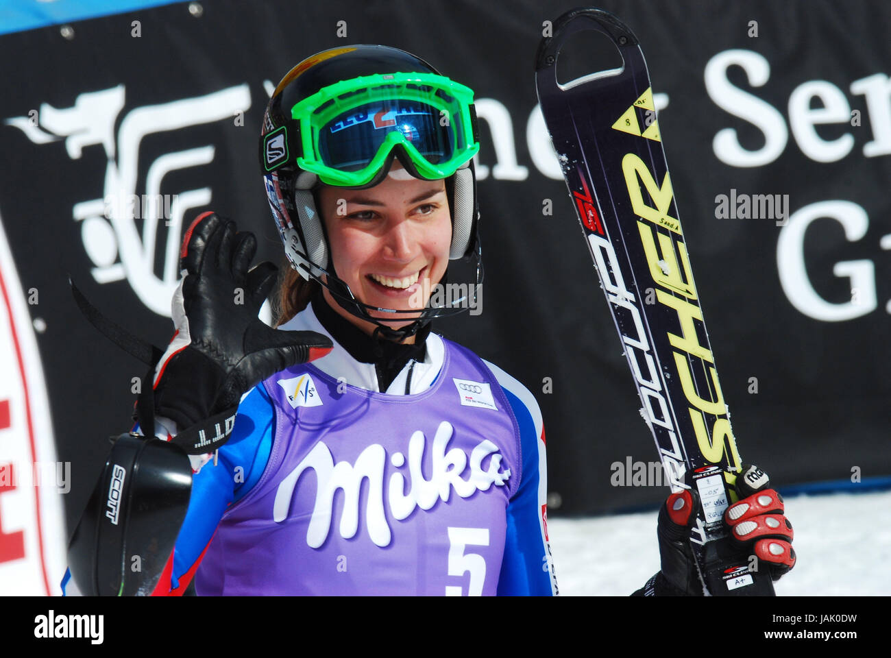 Winter sports,Ski-alpine,ski racer Marie Marchand-Arvier,woman ...