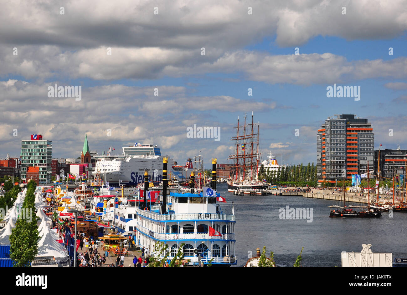 Germany,Schleswig - Holstein,Kiel,town harbour,interior harbour Stock ...