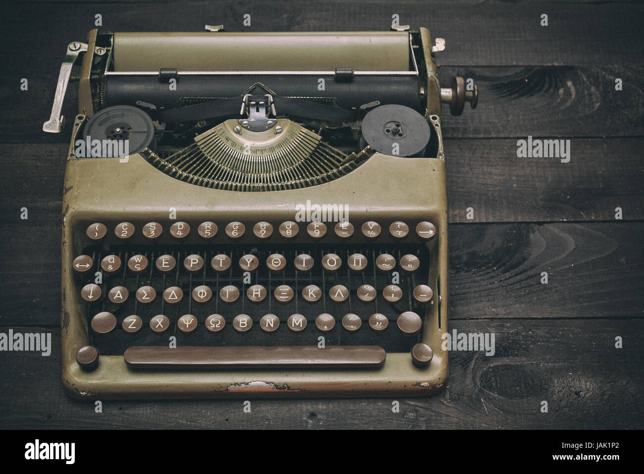 Old vintage typewriter closeup photo Stock Photo - Alamy