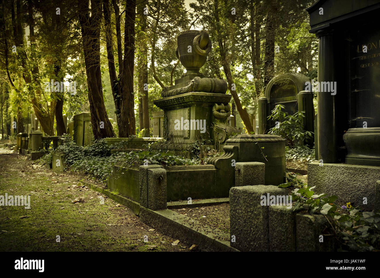 Germany,Hamburg,village Ohls,cemetery,tombs,in 1883,burial ground ...