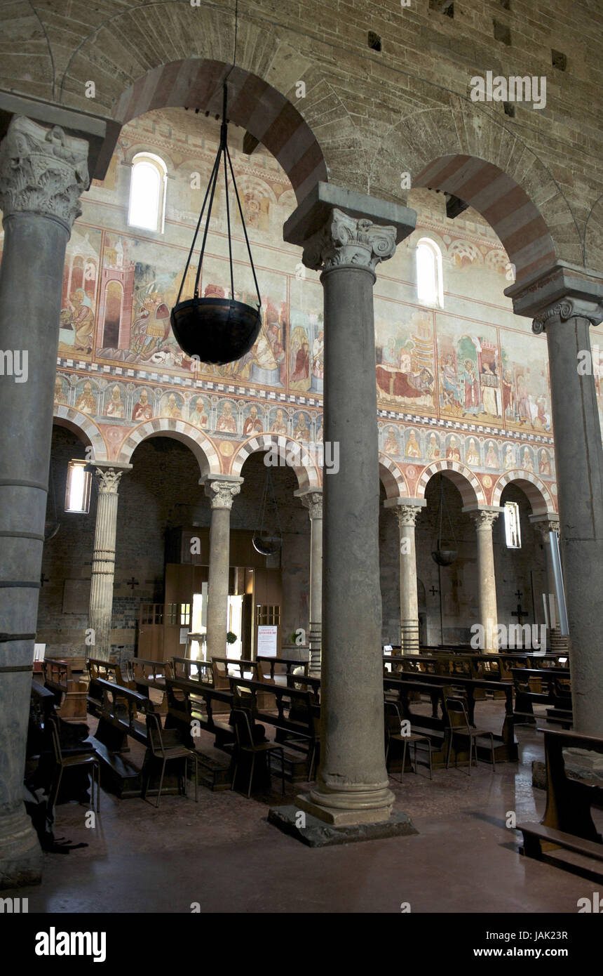 Italy,Tuscany,Pisa,pilgrimage church,basilica San Piero a Grado,central ...