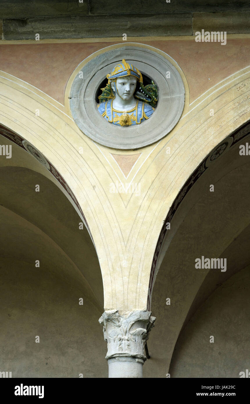 Italy,Tuscany,Florence,Kartause of Galluzzo,sculpture,medium close-up ...