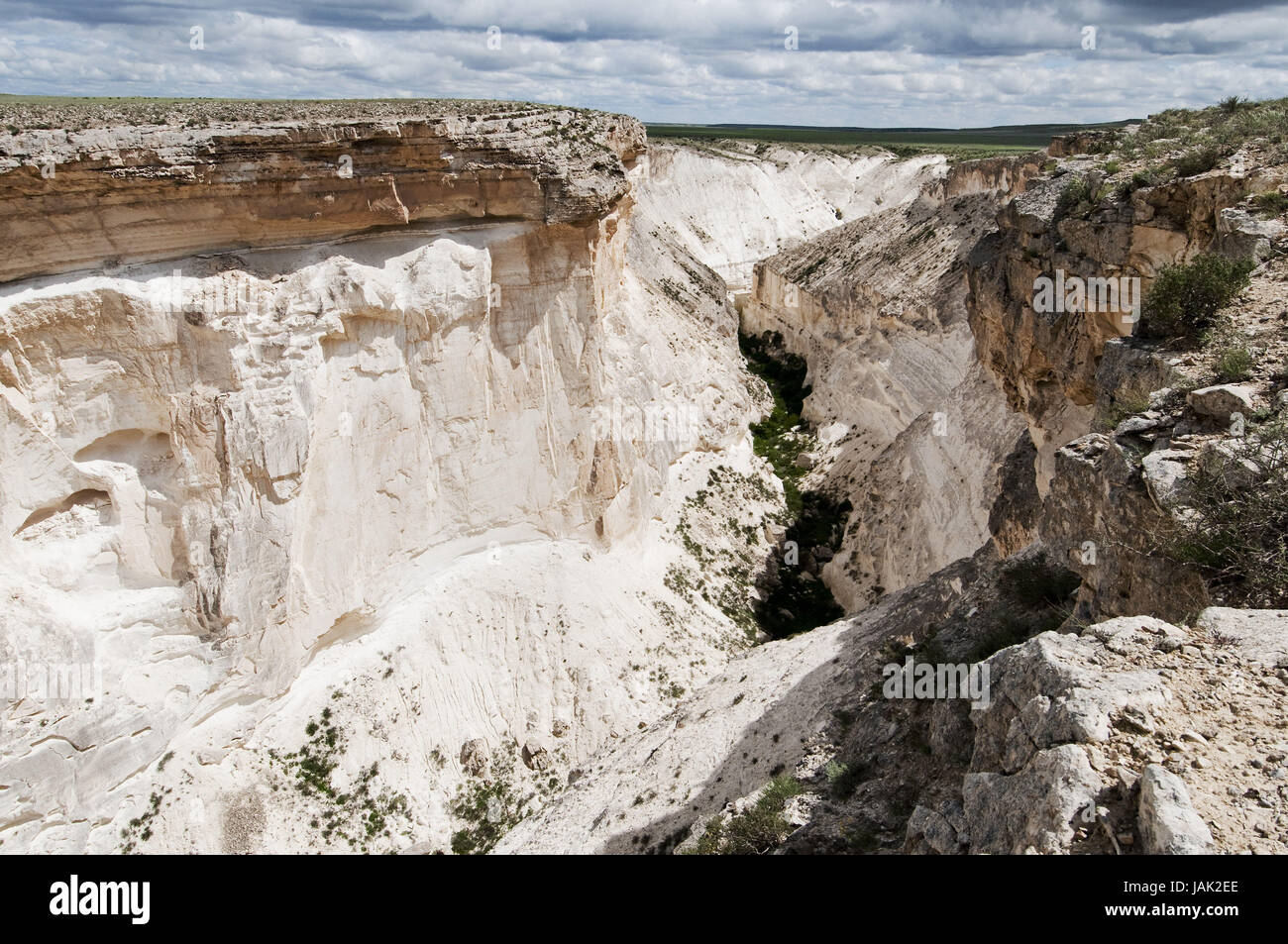 Kazakhstan,chalk canyon of Kapamsaj Stock Photo - Alamy