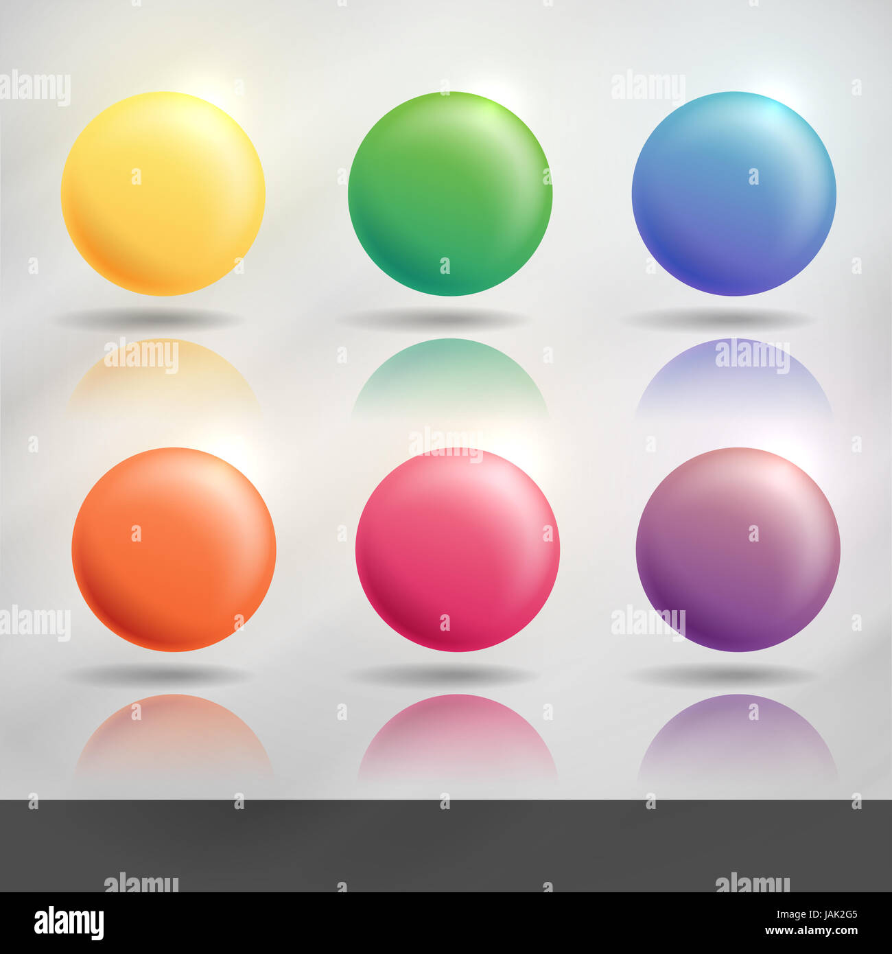 Colorful Round Buttons. Vector Illustration. Eps 10 Stock Photo - Alamy