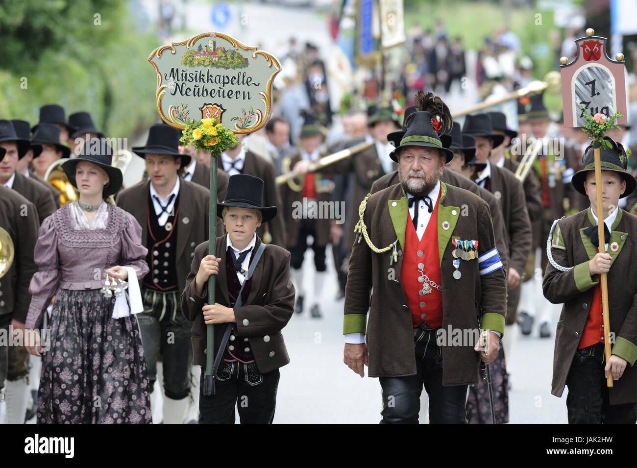 Germany,Bavaria,to Neubeuern,mountain protection,fixed procession ...