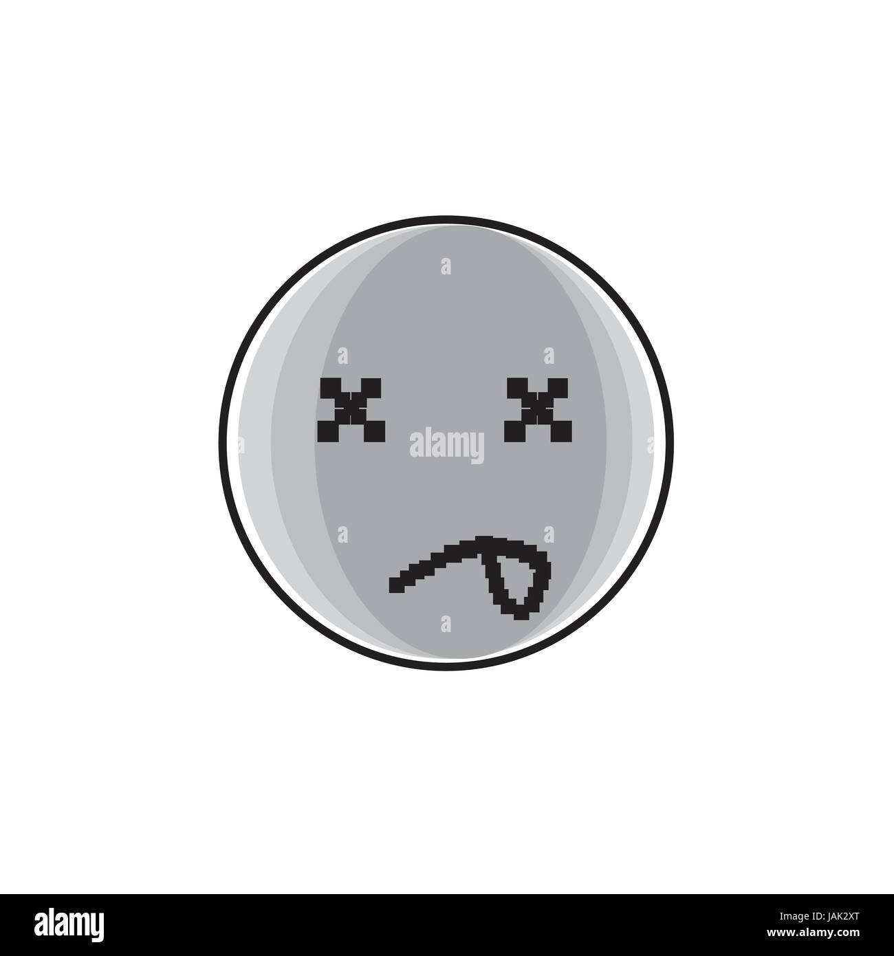 Sad Cartoon Face Negative People Emotion Icon Stock Vector Image & Art ...