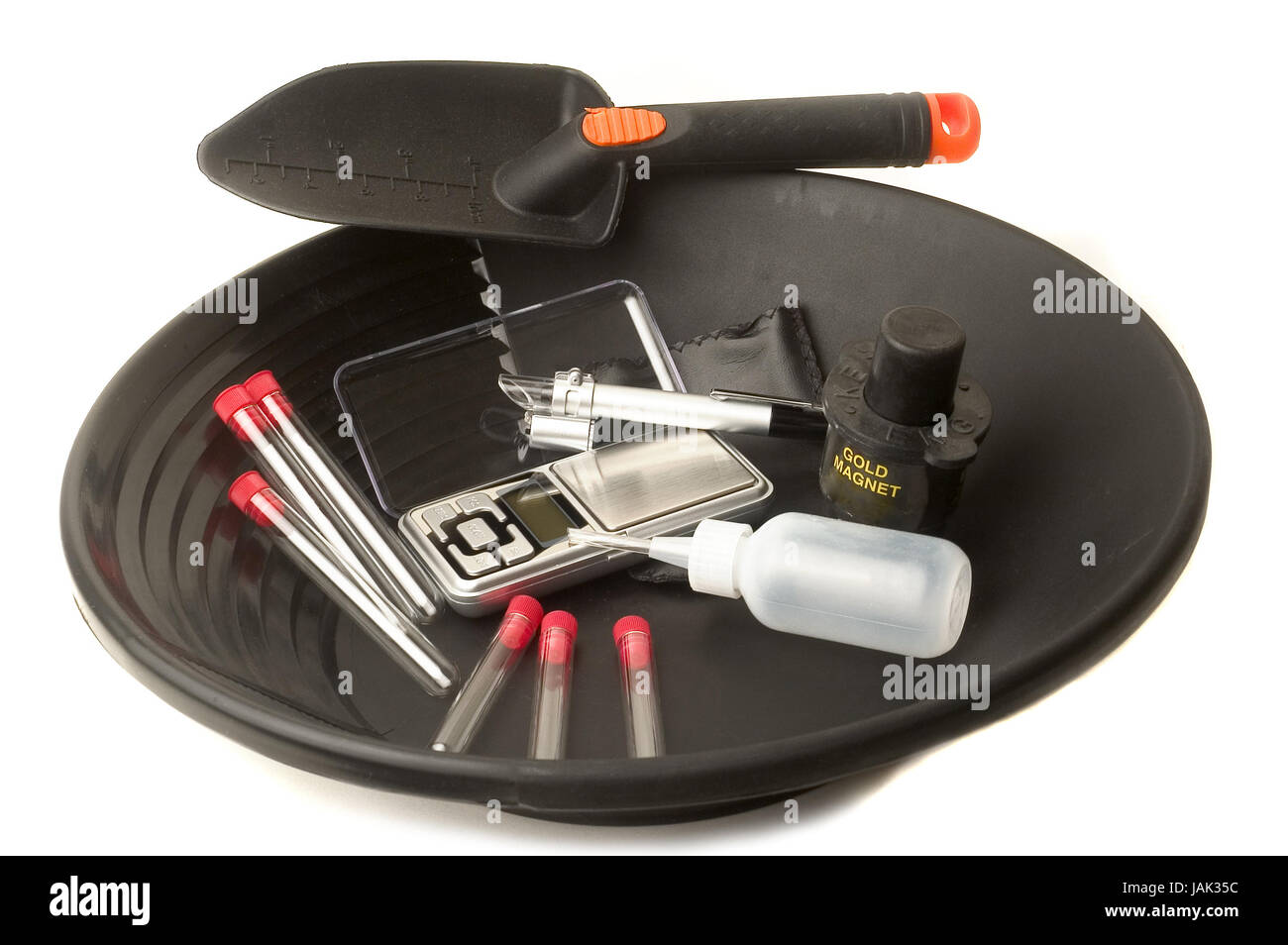 Together of tools for gold washing Stock Photo - Alamy
