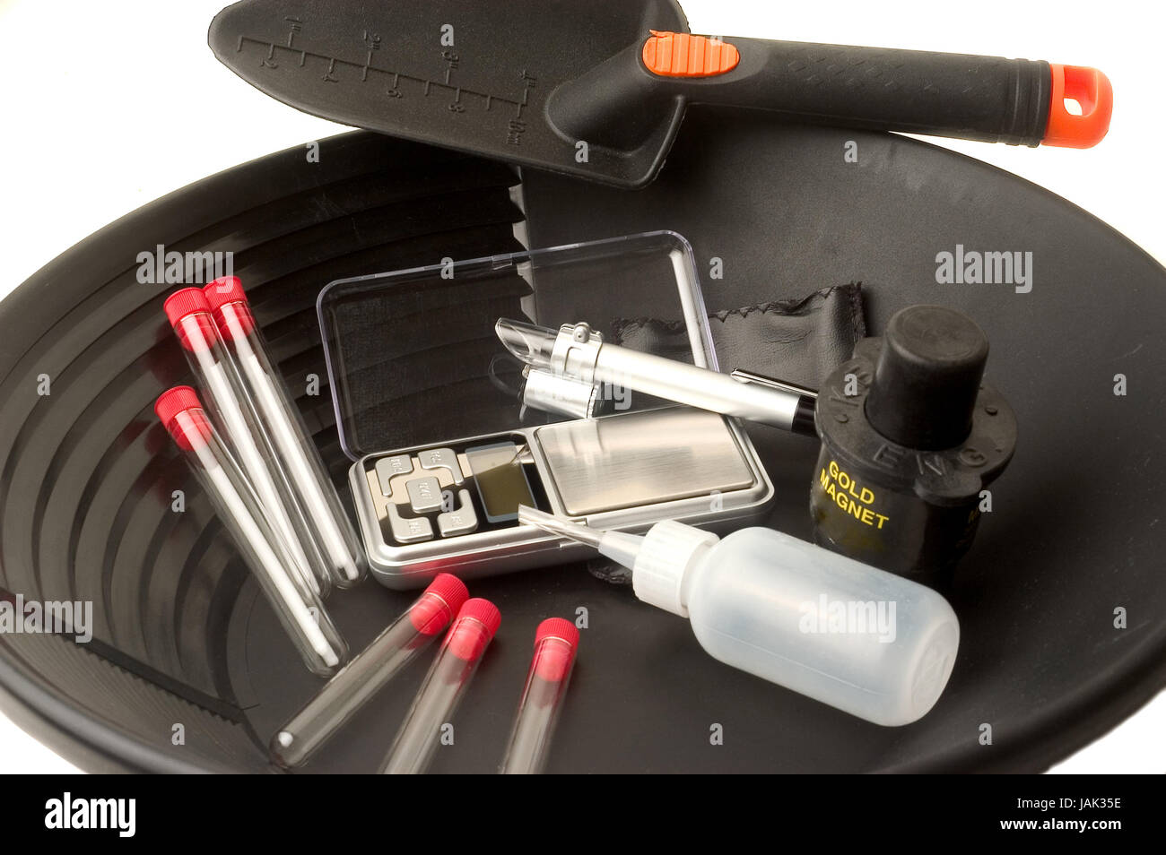 Together of tools for gold washing Stock Photo - Alamy