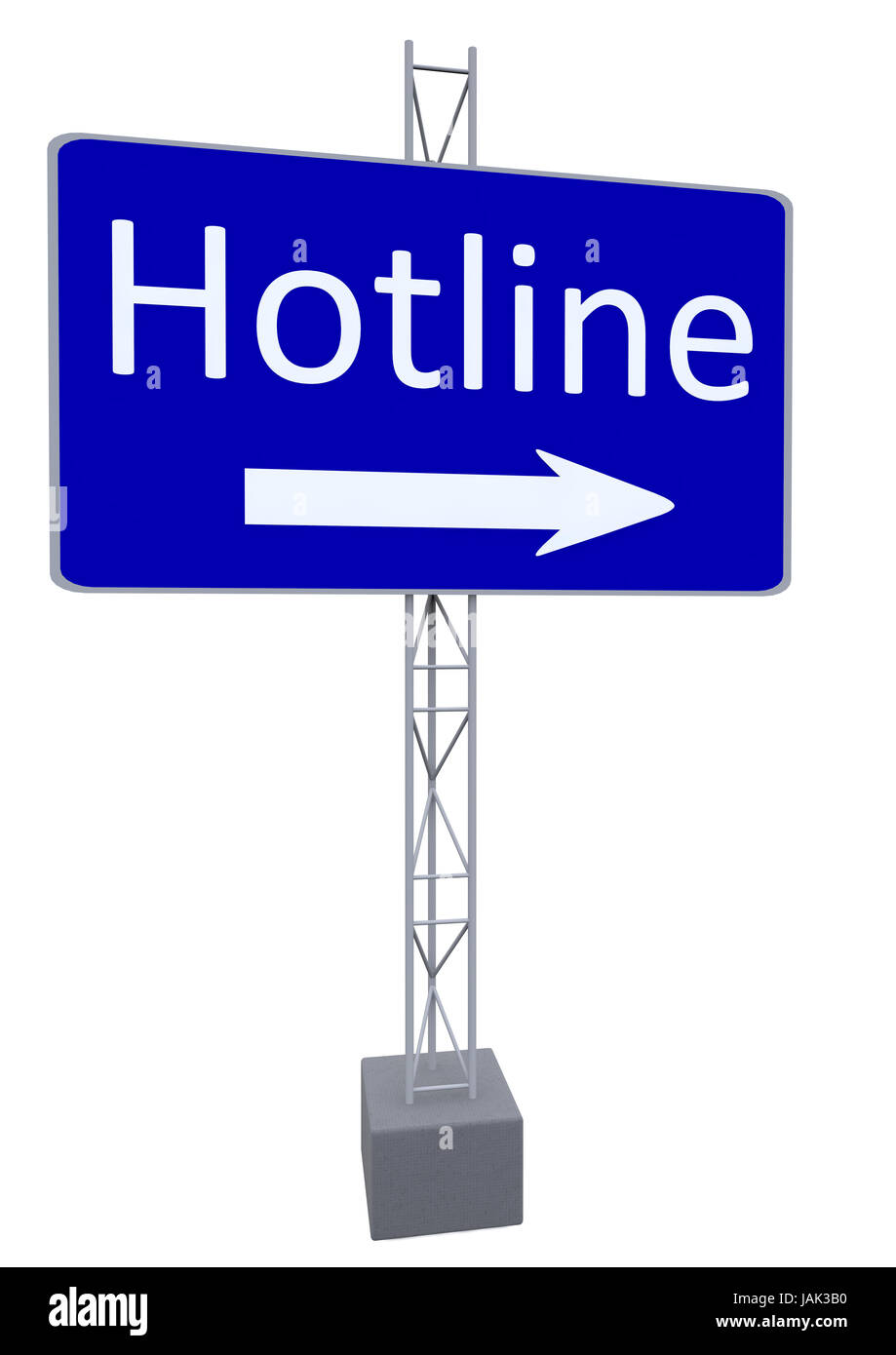 a street sign with a direction and german lettering hotline Stock Photo ...