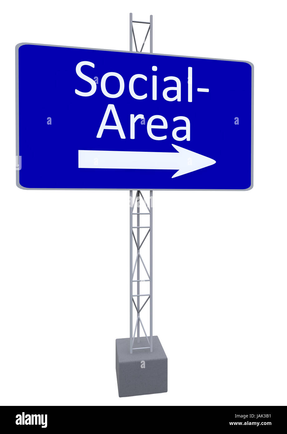 a street sign with a direction social area Stock Photo - Alamy