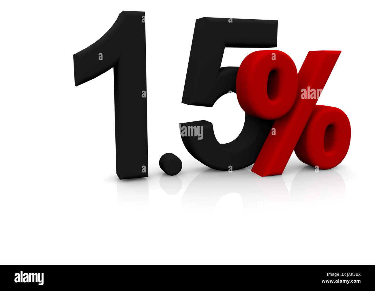 a percentage sign with the number one point five Stock Photo - Alamy