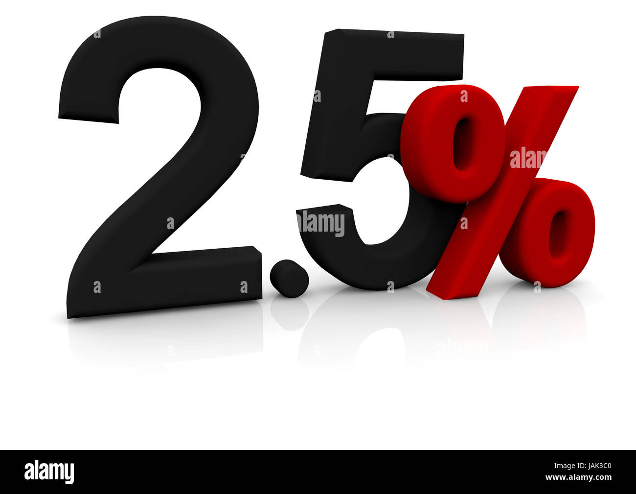 a percentage sign with the number two point five Stock Photo - Alamy