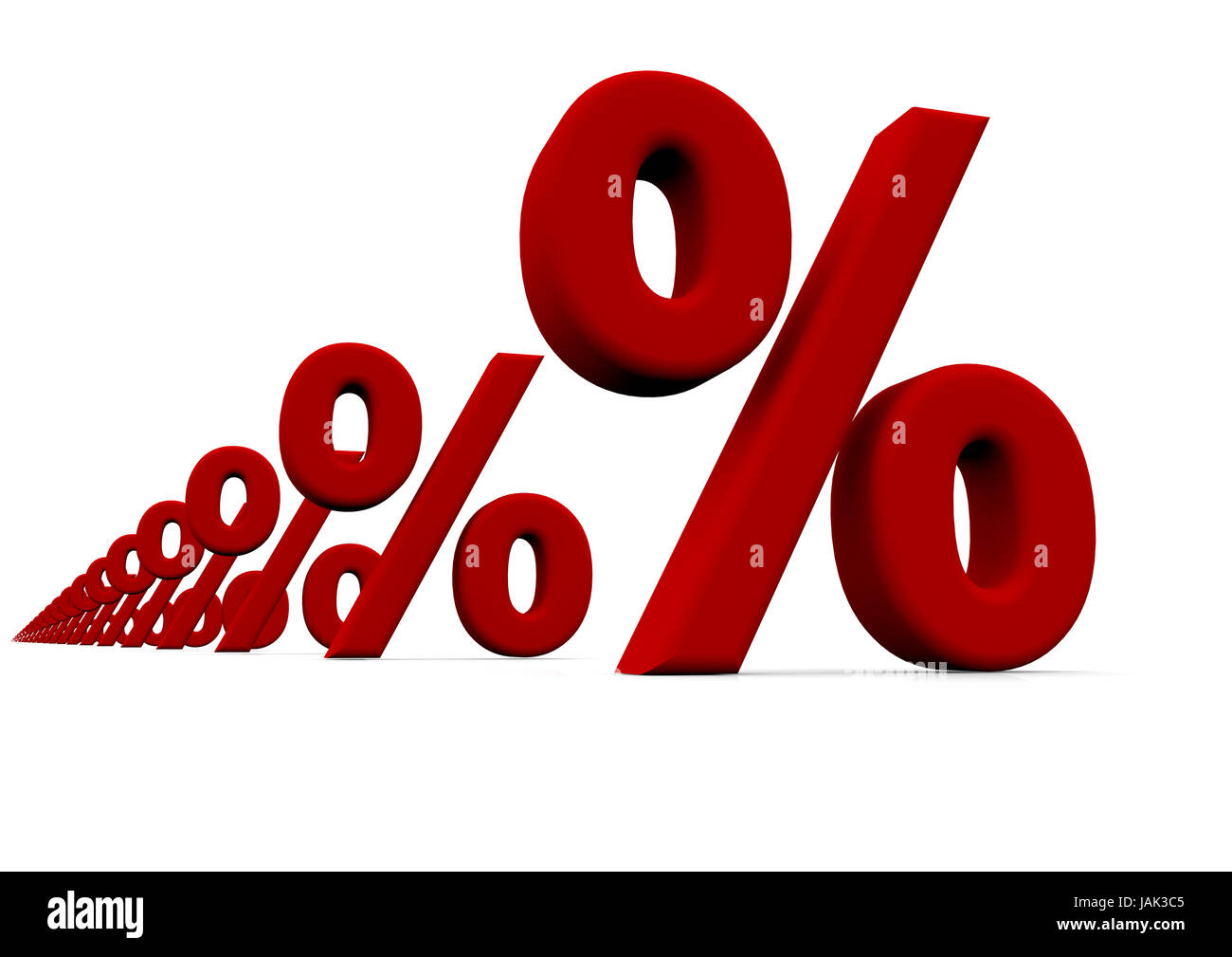 some big red percentage signs with reflections Stock Photo - Alamy