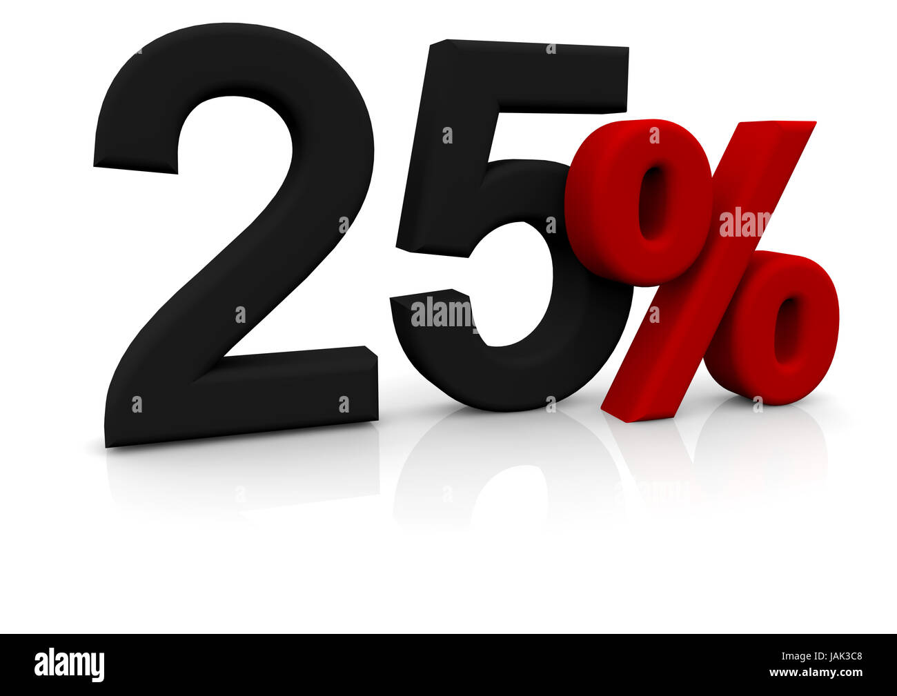 a percentage sign with the number twenty-five Stock Photo - Alamy