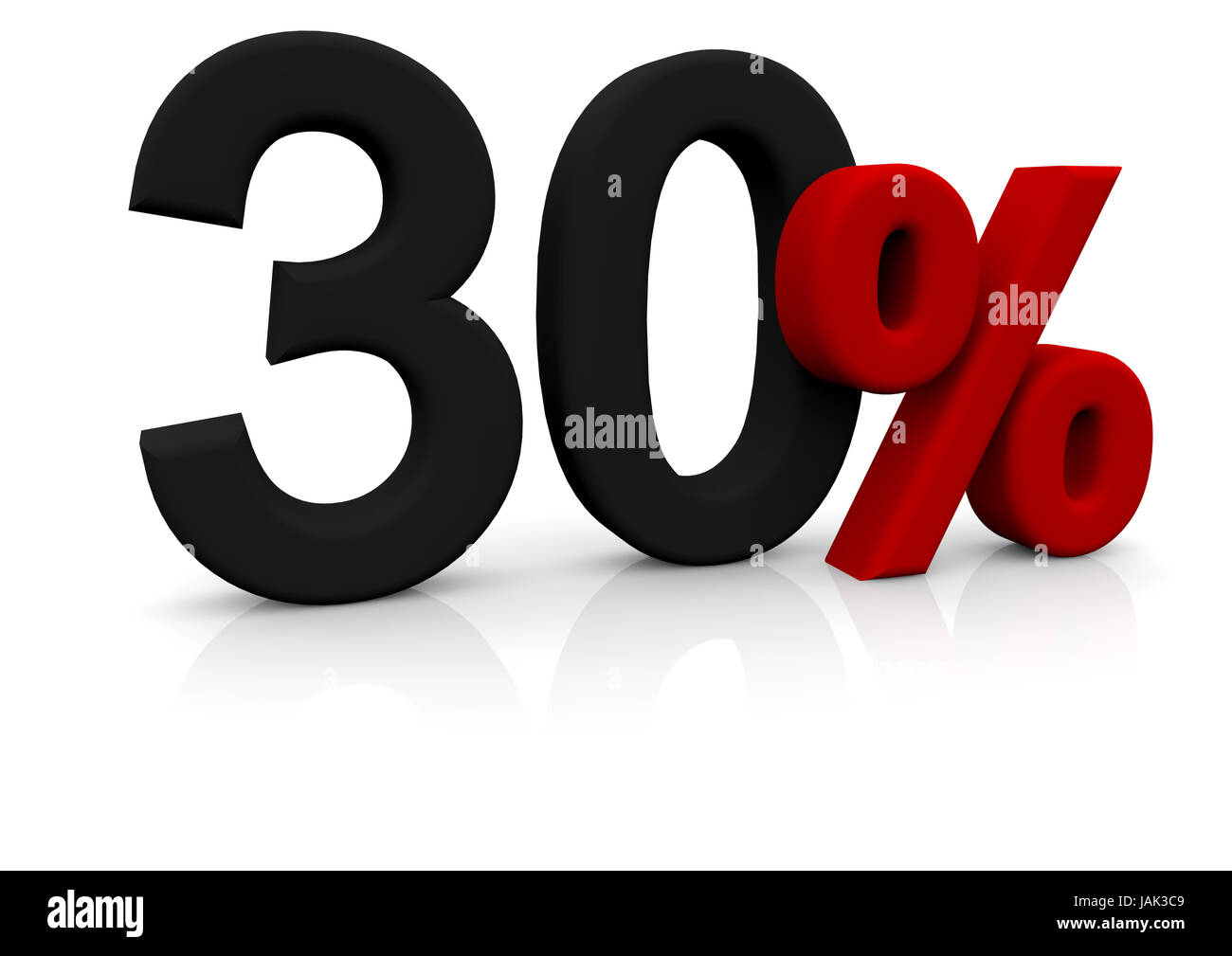 a percentage sign with the number thirty Stock Photo - Alamy