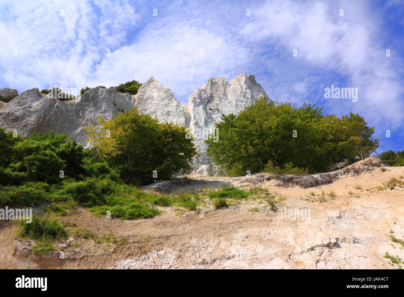 chalk cliffs of moen in denmark Stock Photo - Alamy