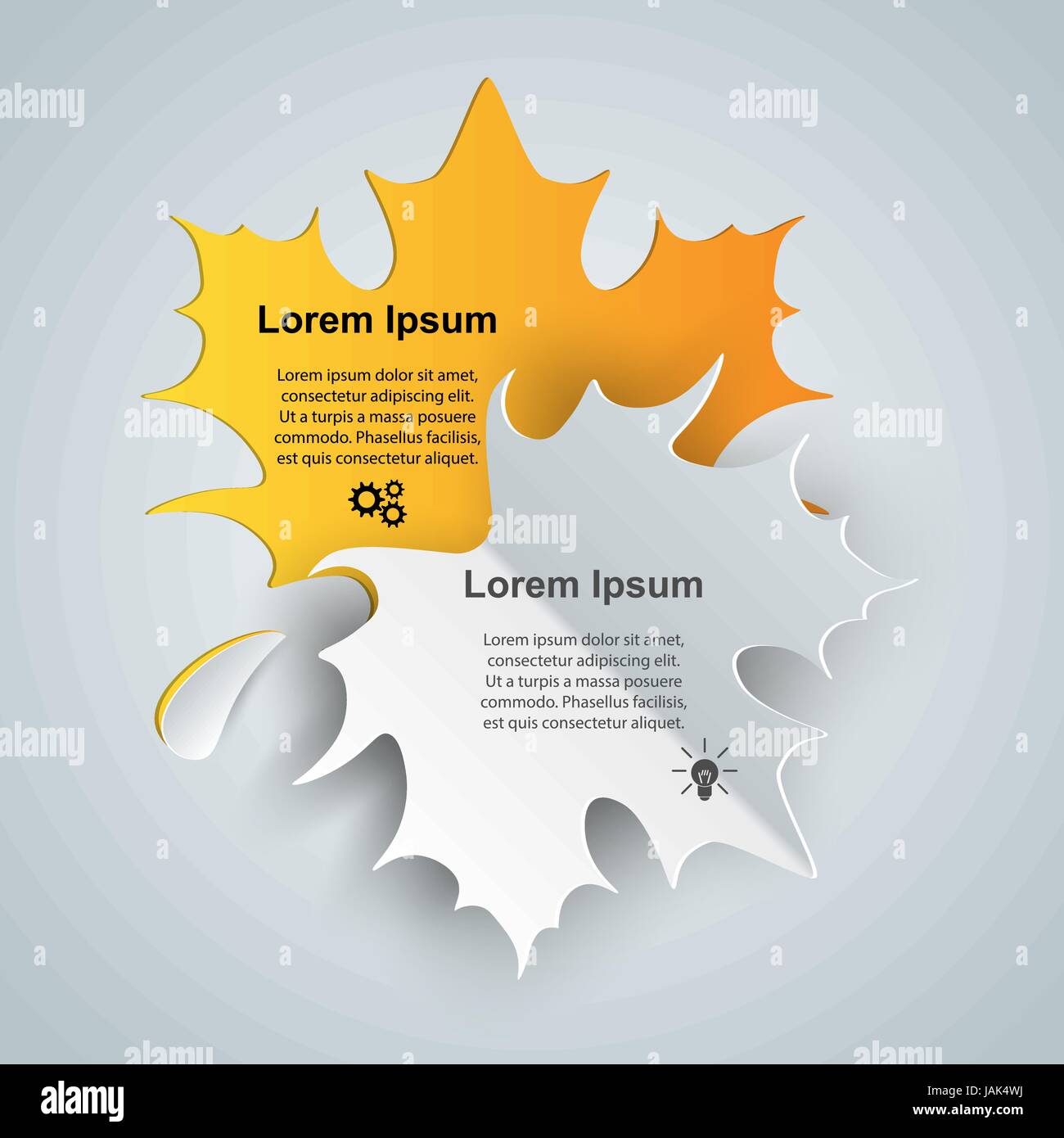 Leaf six slice paper infographic Stock Vector Image & Art - Alamy