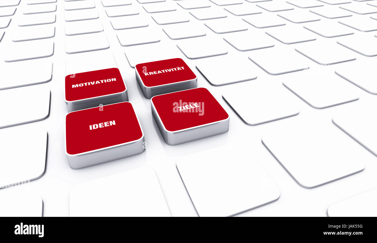 Pad Konzept Rot - Motivation Kreativität Ideen Ziele 3 Stock Photo - Alamy