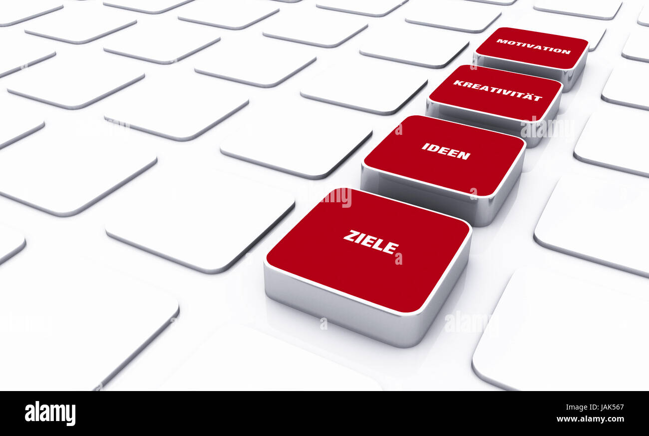 Pad Konzept Rot - Motivation Kreativität Ideen Ziele 4 Stock Photo - Alamy
