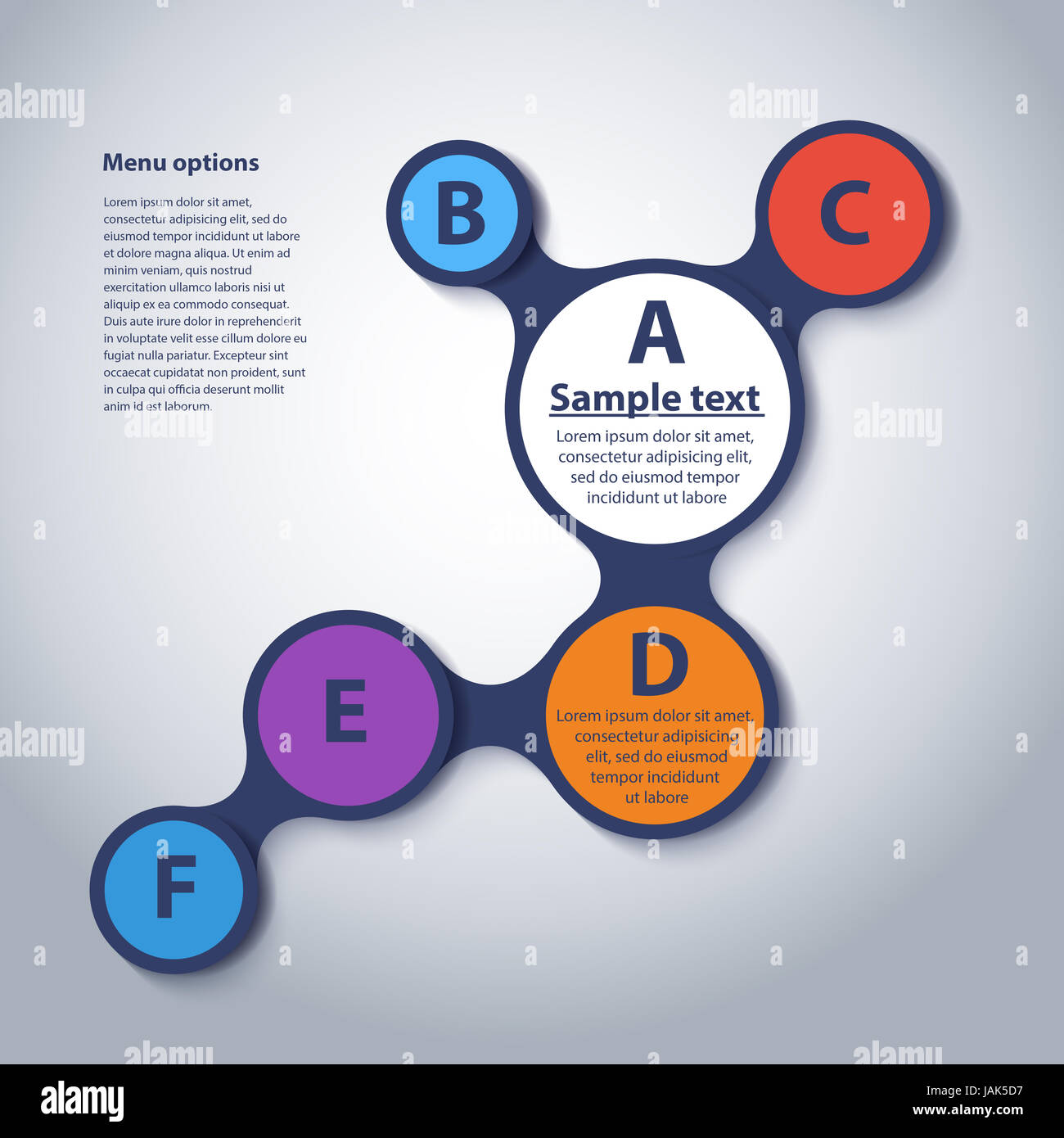 Tree diagram for presentation or interactive menu Stock Photo - Alamy