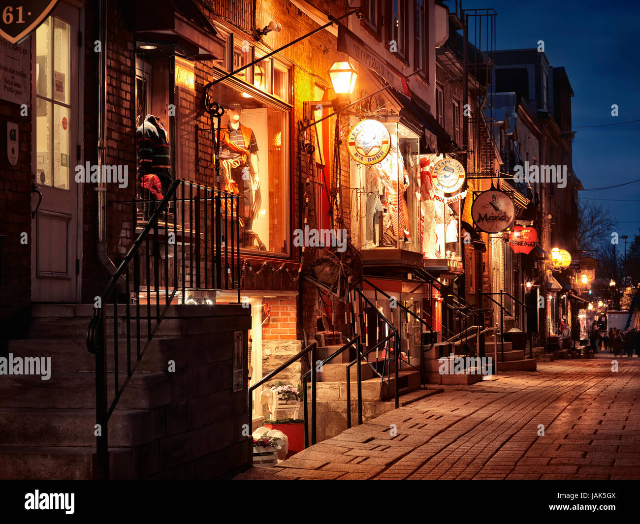 Quebec city night lights street lights hi-res stock photography and ...