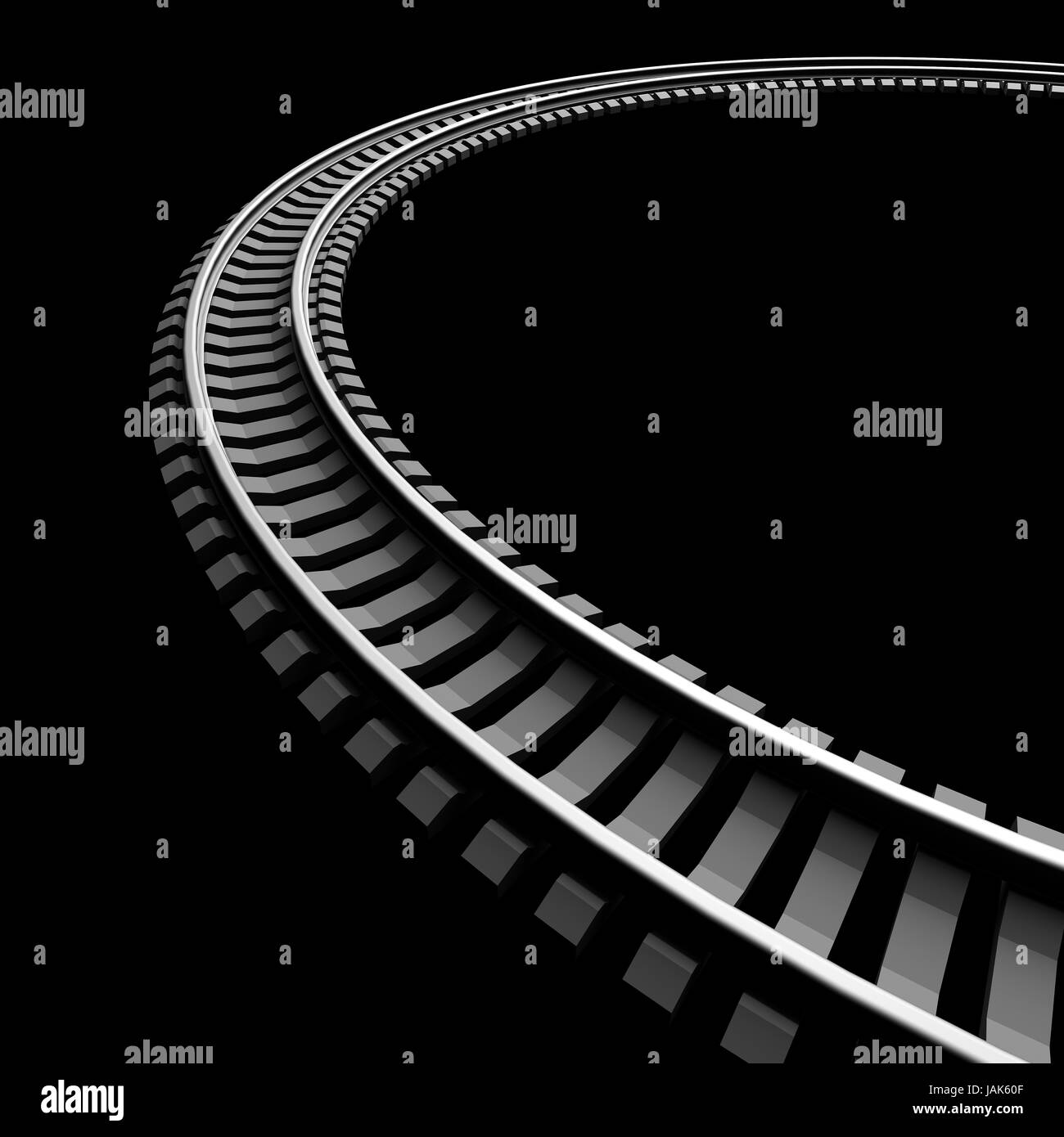 Curved railroad track illustration hi-res stock photography and images ...