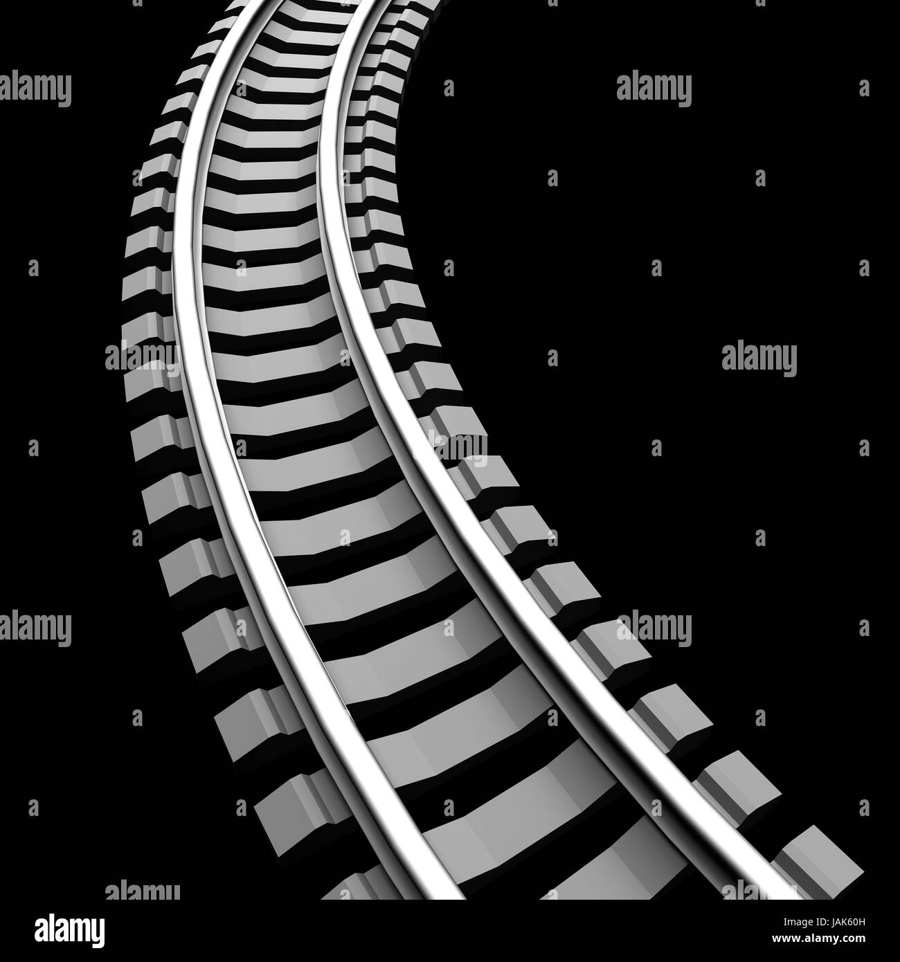 Curved railroad track illustration hi-res stock photography and images ...
