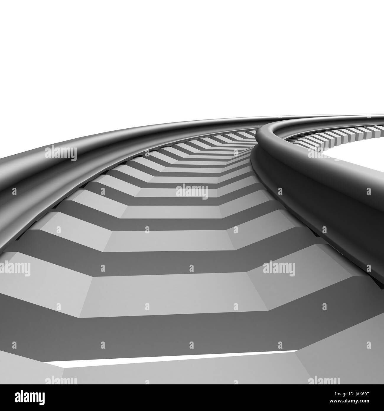 Curved railroad track illustration hi-res stock photography and images ...