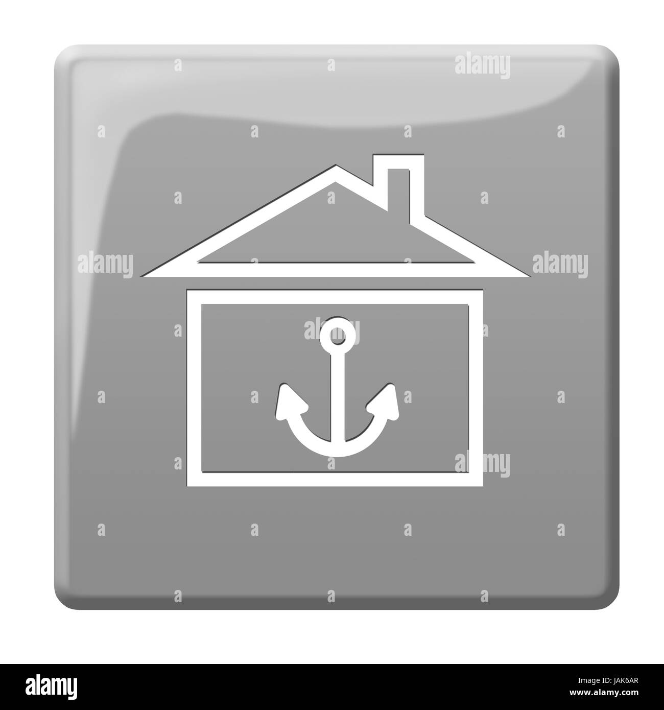 House pictogram button icon Black and White Stock Photos & Images - Alamy