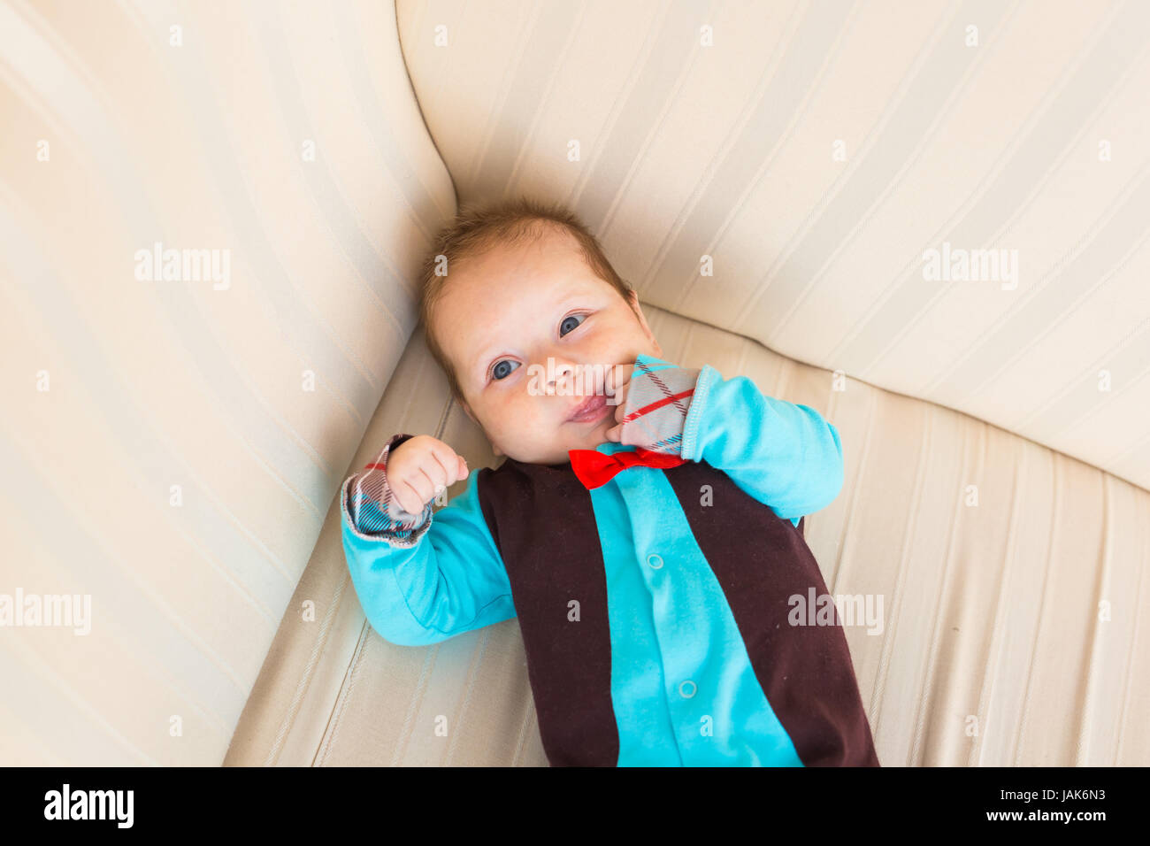 bright portrait of adorable baby top view Stock Photo - Alamy