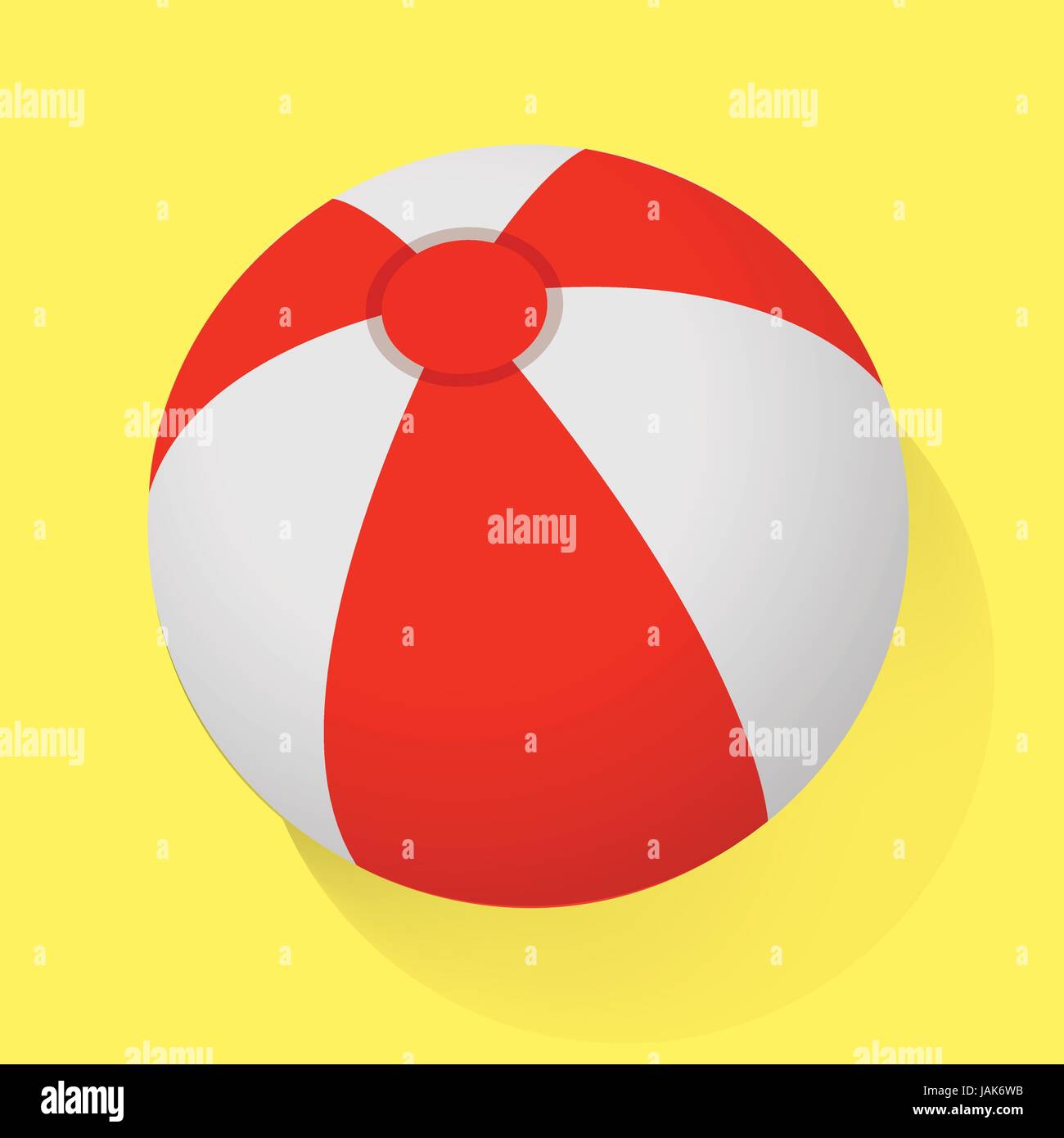 Red And White Beach Ball Vector Illustration Stock Vector Image And Art Alamy