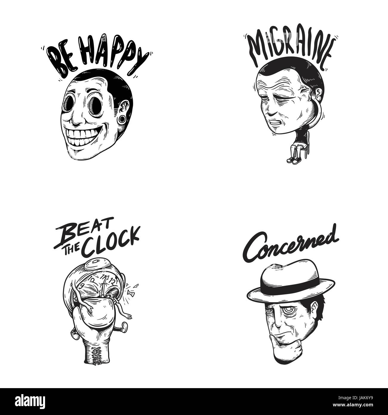 Concerned conflict Stock Vector Images - Alamy