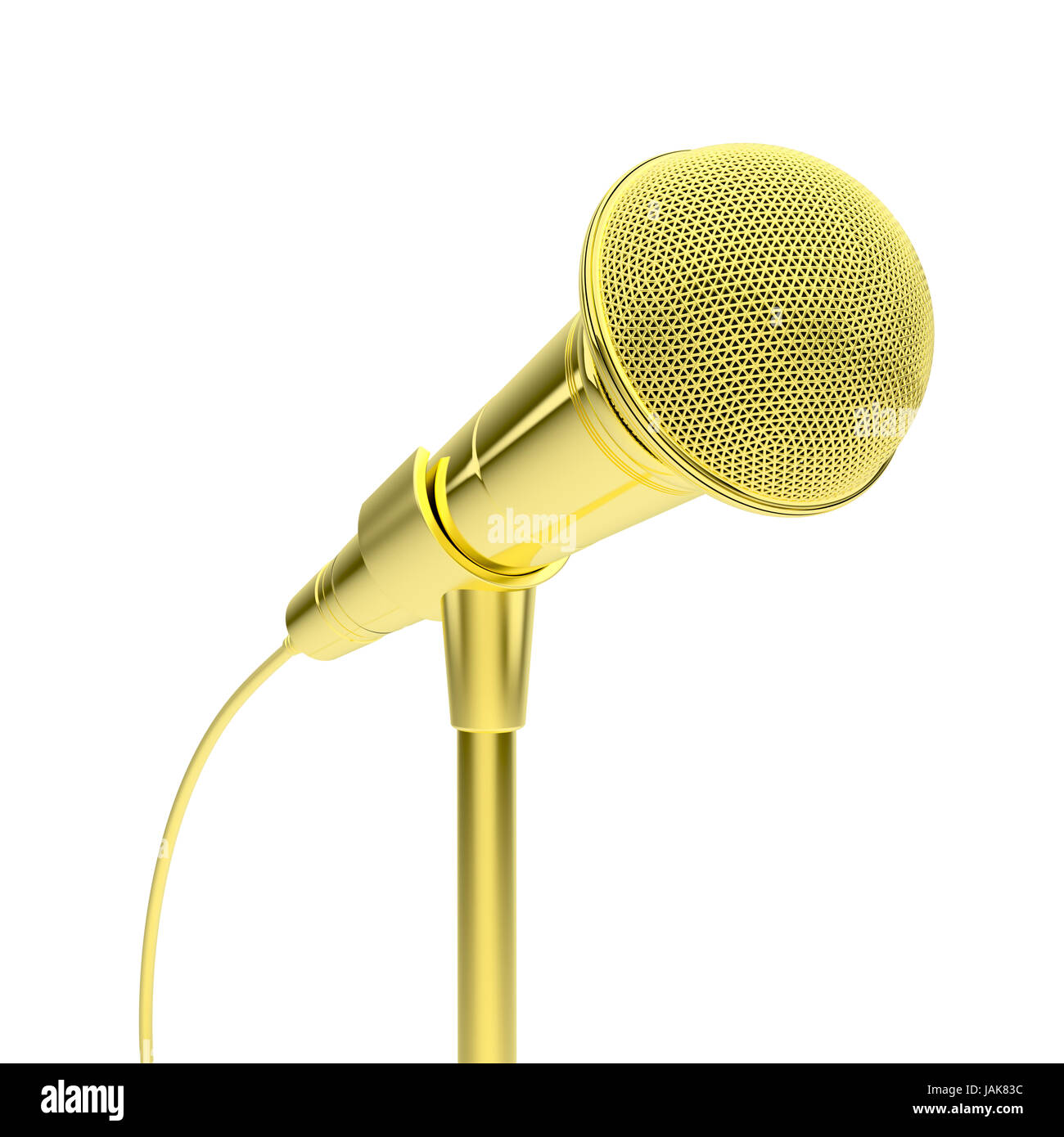 Gold microphone golden isolated 3d hi-res stock photography and images ...