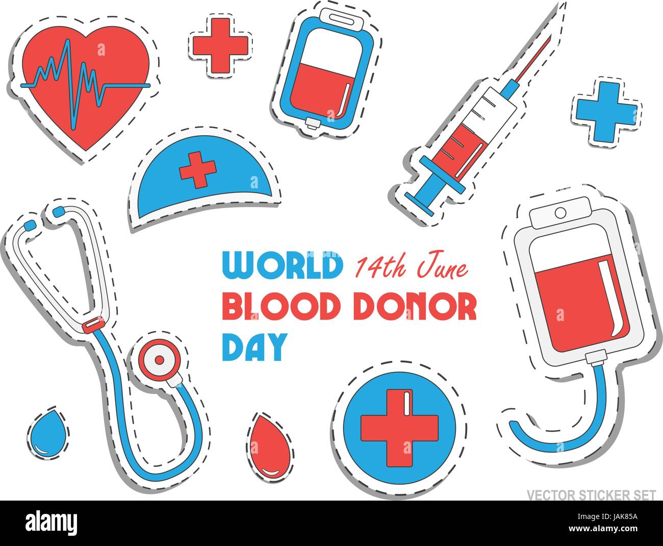 World blood donor day. International holiday. donate blood and save ...