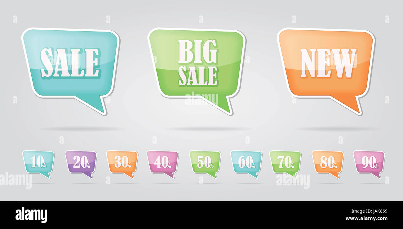 Vector text bubble SALE eps without transparency Stock Photo - Alamy