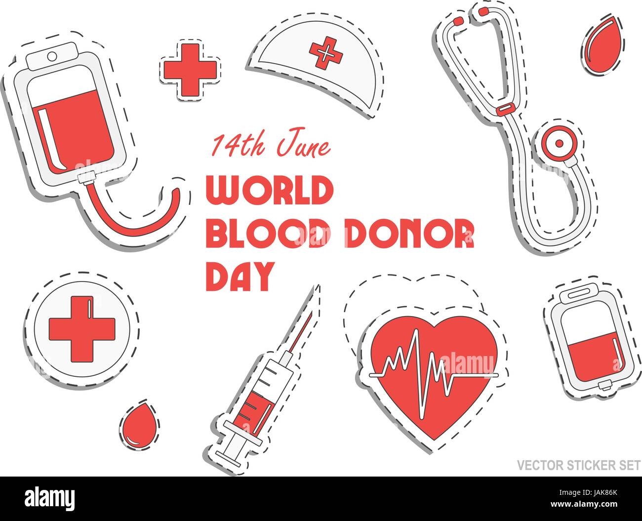 World blood donor day. International holiday. donate blood and save ...