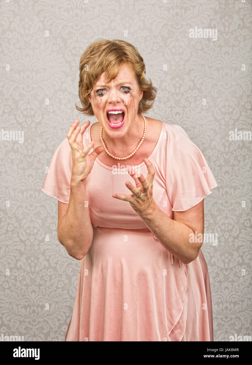 Pregnant woman screaming hi-res stock photography and images - Alamy