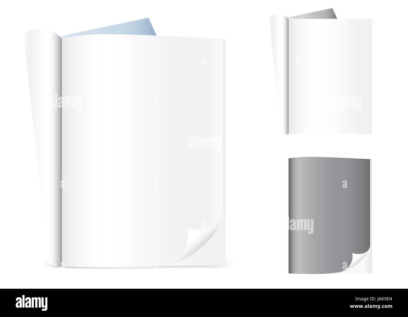 Empty magazines isolated on the white background Stock Photo - Alamy