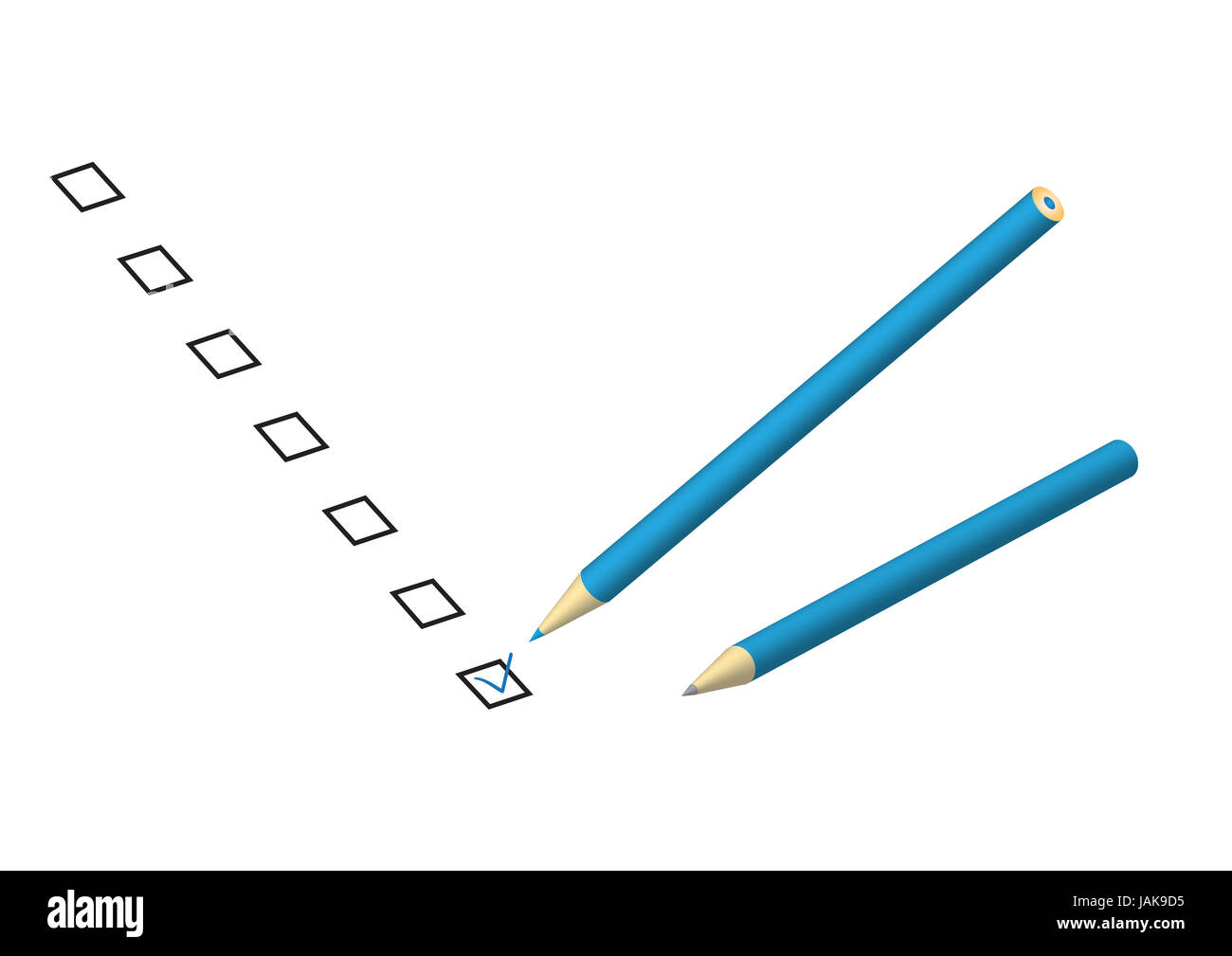 Choose your decisions in check box by a pencil Stock Photo - Alamy