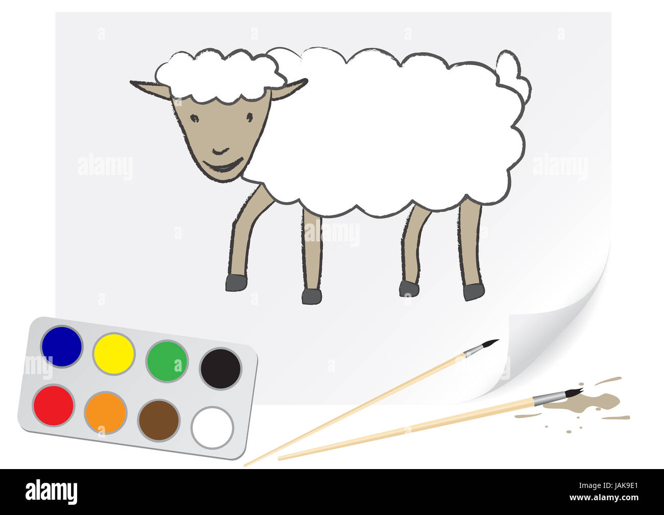 Sheep in sun Cut Out Stock Images & Pictures - Alamy