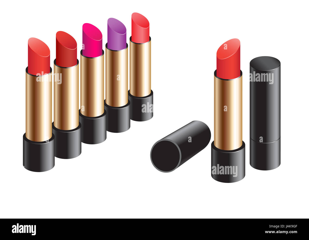 Female lipstick isolated on a white background Stock Photo - Alamy