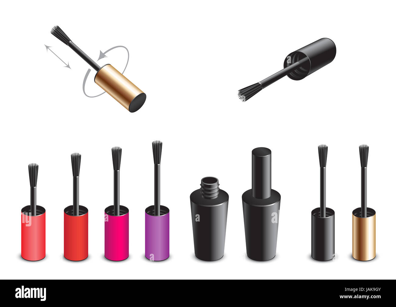 Vector nails enamel isolated on the white background Stock Photo - Alamy