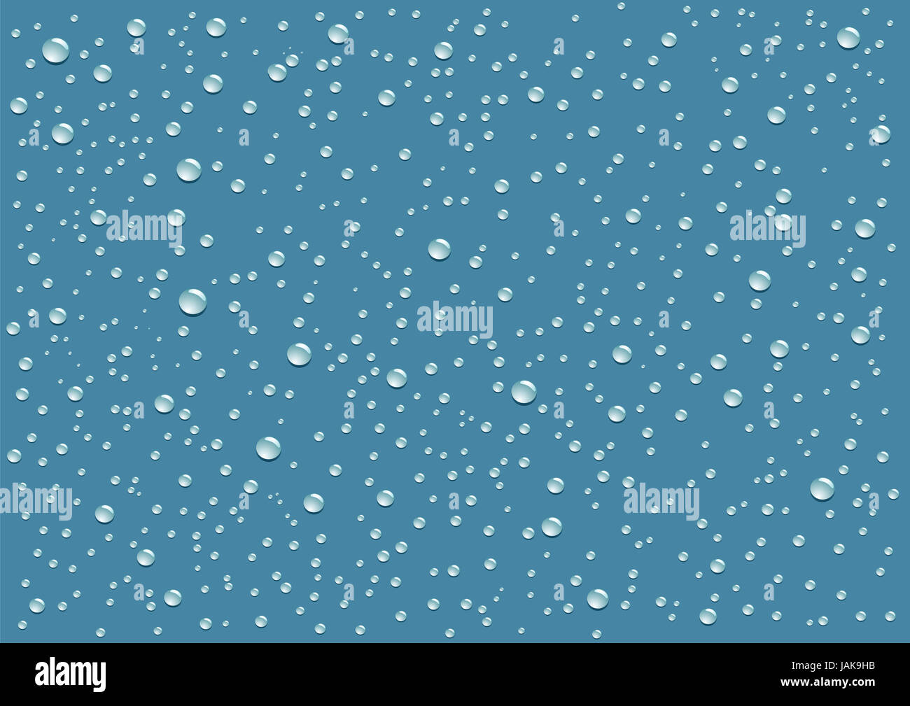 Rain drops fall on the blue background Stock Photo - Alamy