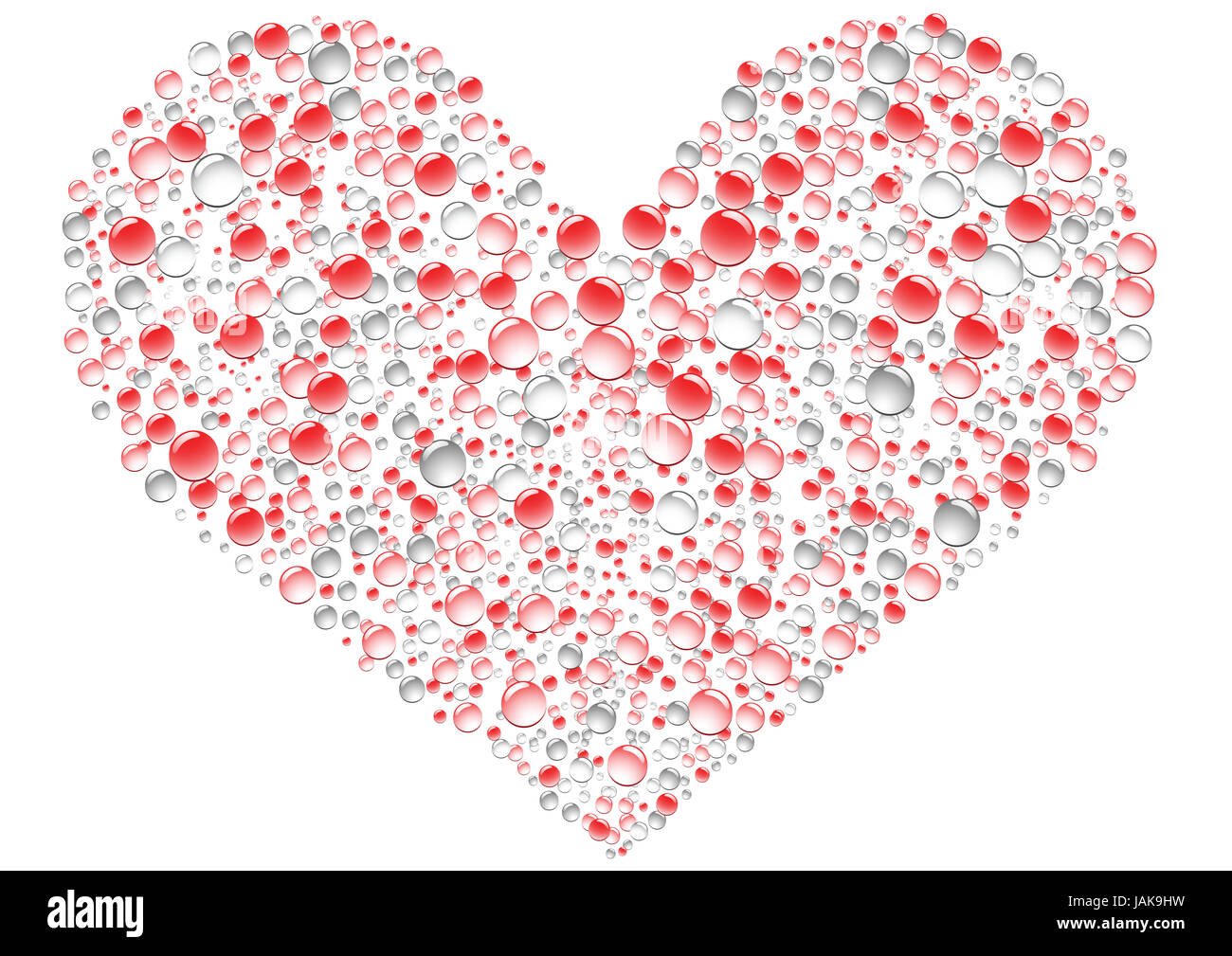 Romantic drops heart on the white background Stock Photo - Alamy