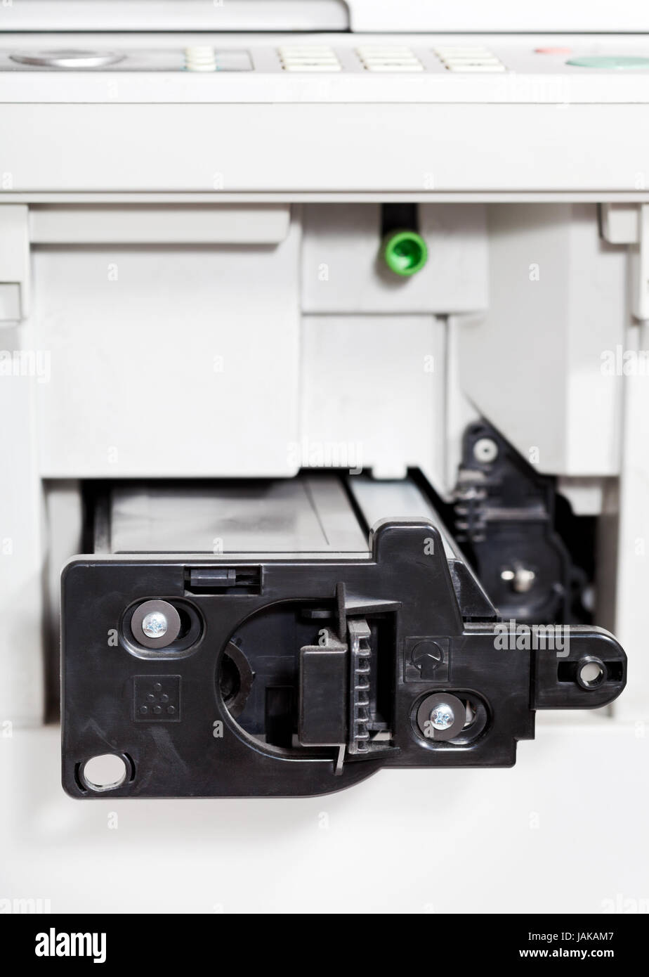 insert of toner cartridge in office copier close up Stock Photo - Alamy