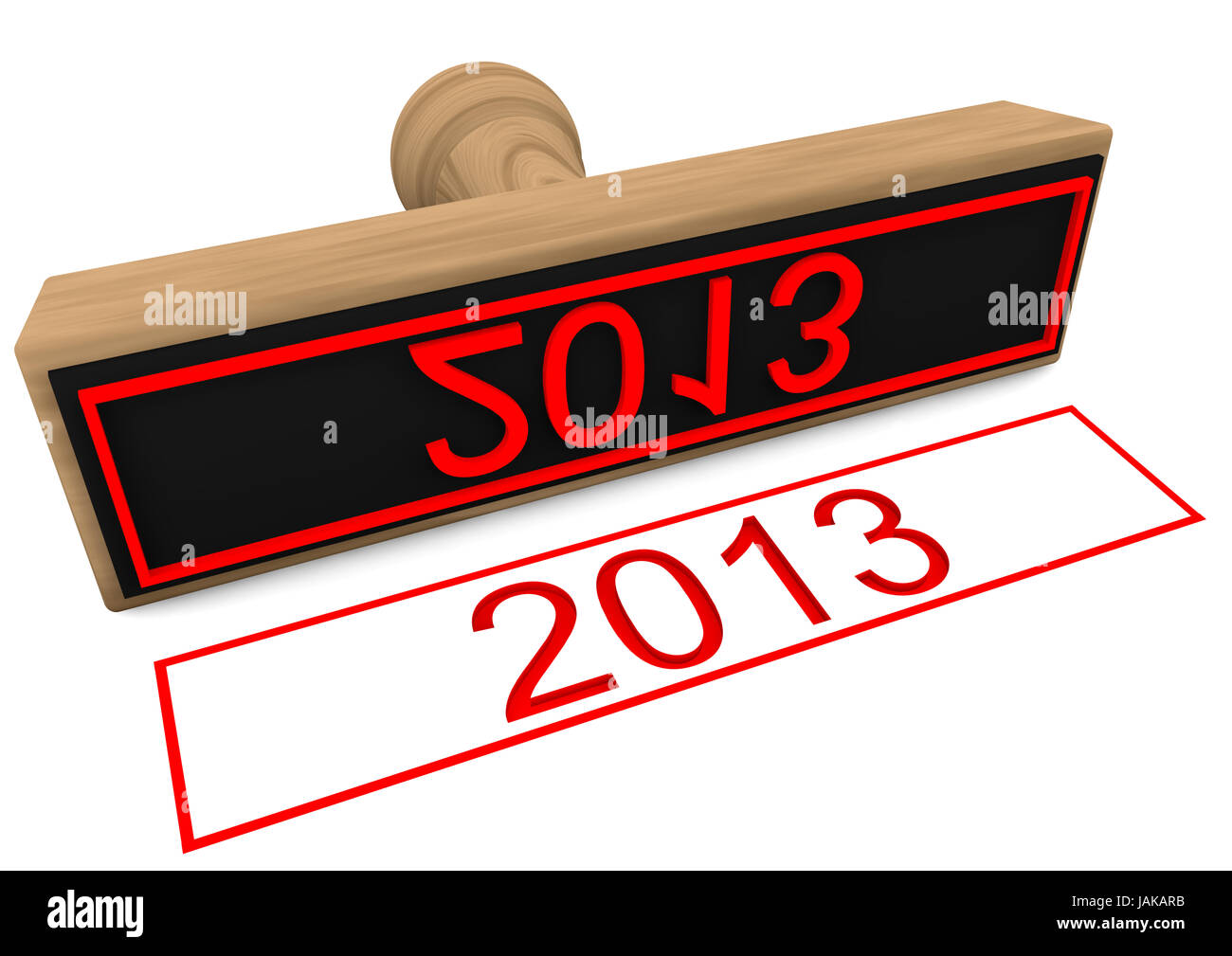 a wood stamp with red lettering 2013 Stock Photo - Alamy