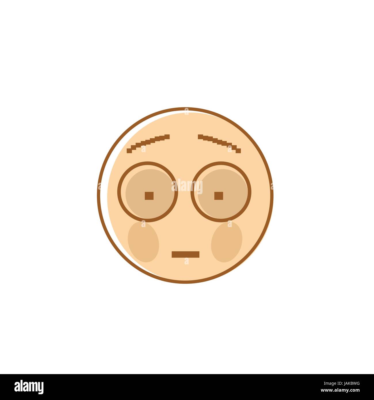 Sad Cartoon Face Shocked Negative People Emotion Icon Stock Vector ...