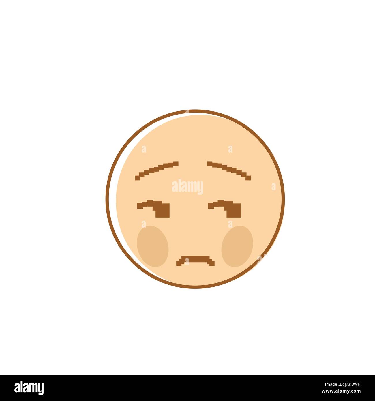 Sad Cartoon Face Negative People Emotion Icon Stock Vector Image & Art ...
