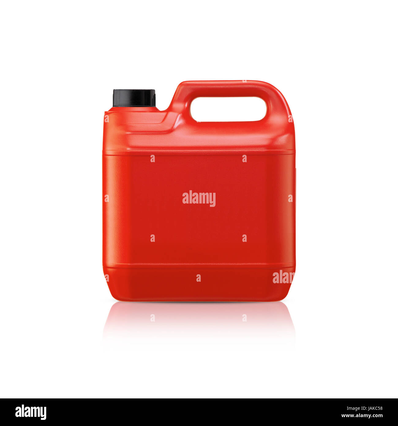 Red plastic gallon, jerry can isolated on a white background. (with ...